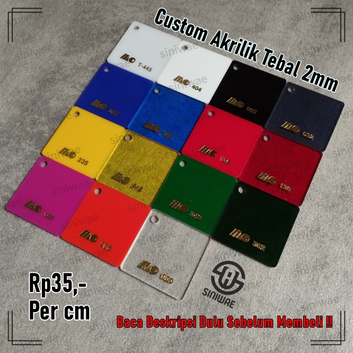 HIJAU MERAH Acrylic Color 2mm Custom Acrylic Sheet Black White Red ...