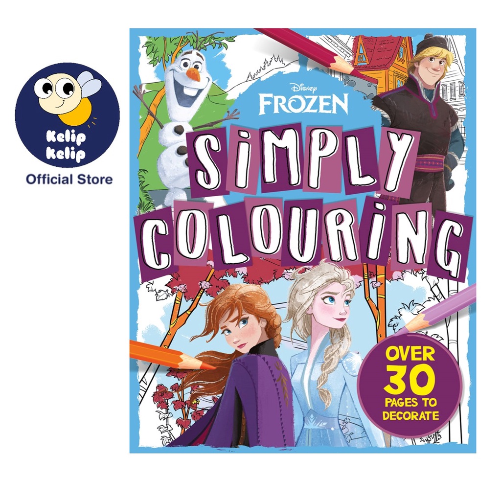 Disney Frozen Simply Colouring Book For Kids to Color Buku Mewarna ...