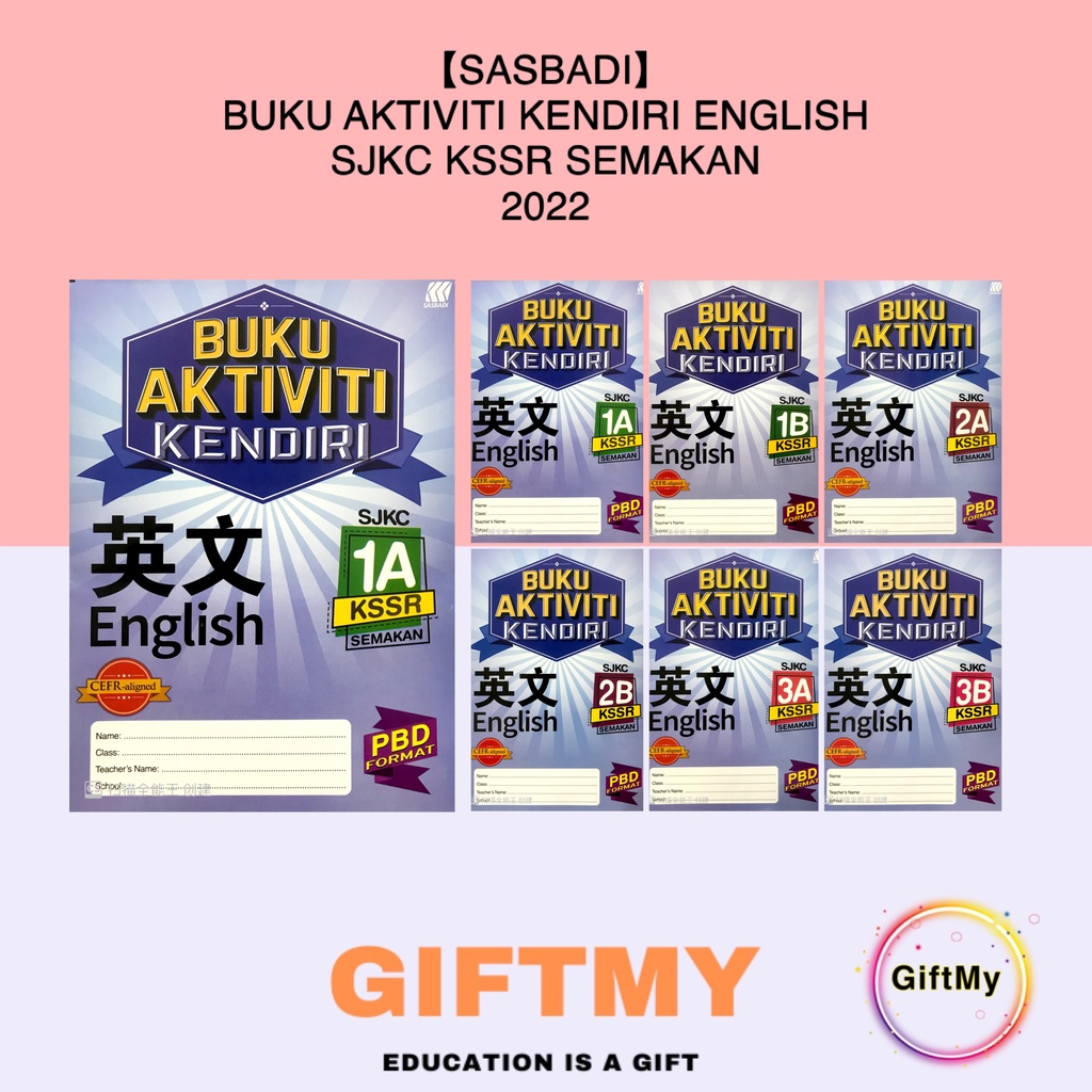 【sasbadi】buku Aktiviti Kendiri English Cefr Aligned Sjkc Year 1 2 3