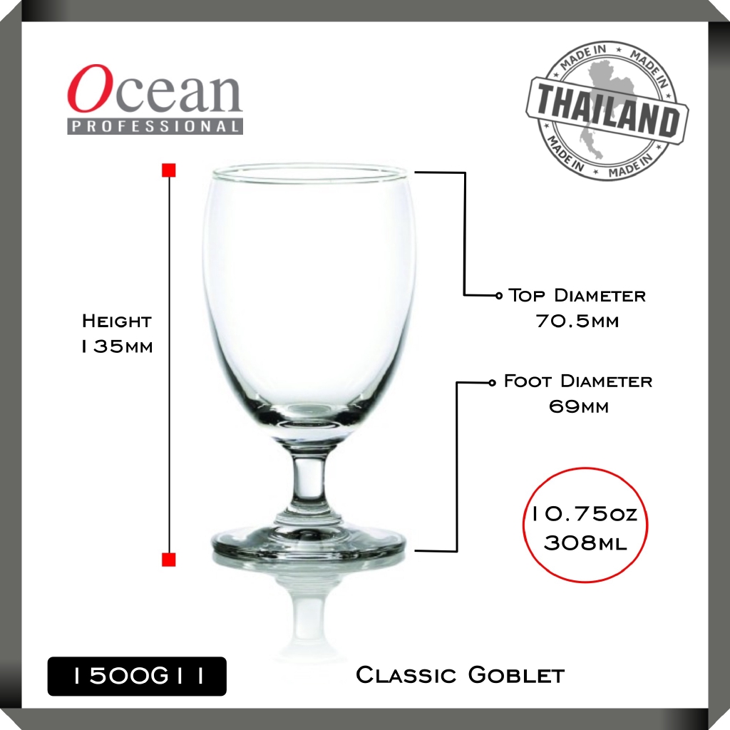 Ocean (6pcs Set) Classic Water Goblet Glass / Coffee Glass / Beer ...