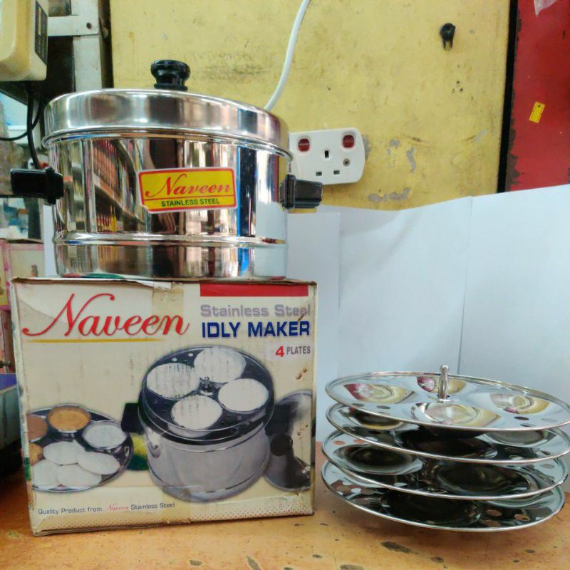 IDLY COOKER STAINLESS STEEL 4PLATES IDLY MAKER | Shopee Malaysia