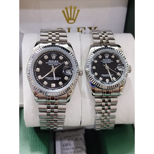 Rolexx,_Date-just Fully Automatic Stainless Stella Case Couple Set ...