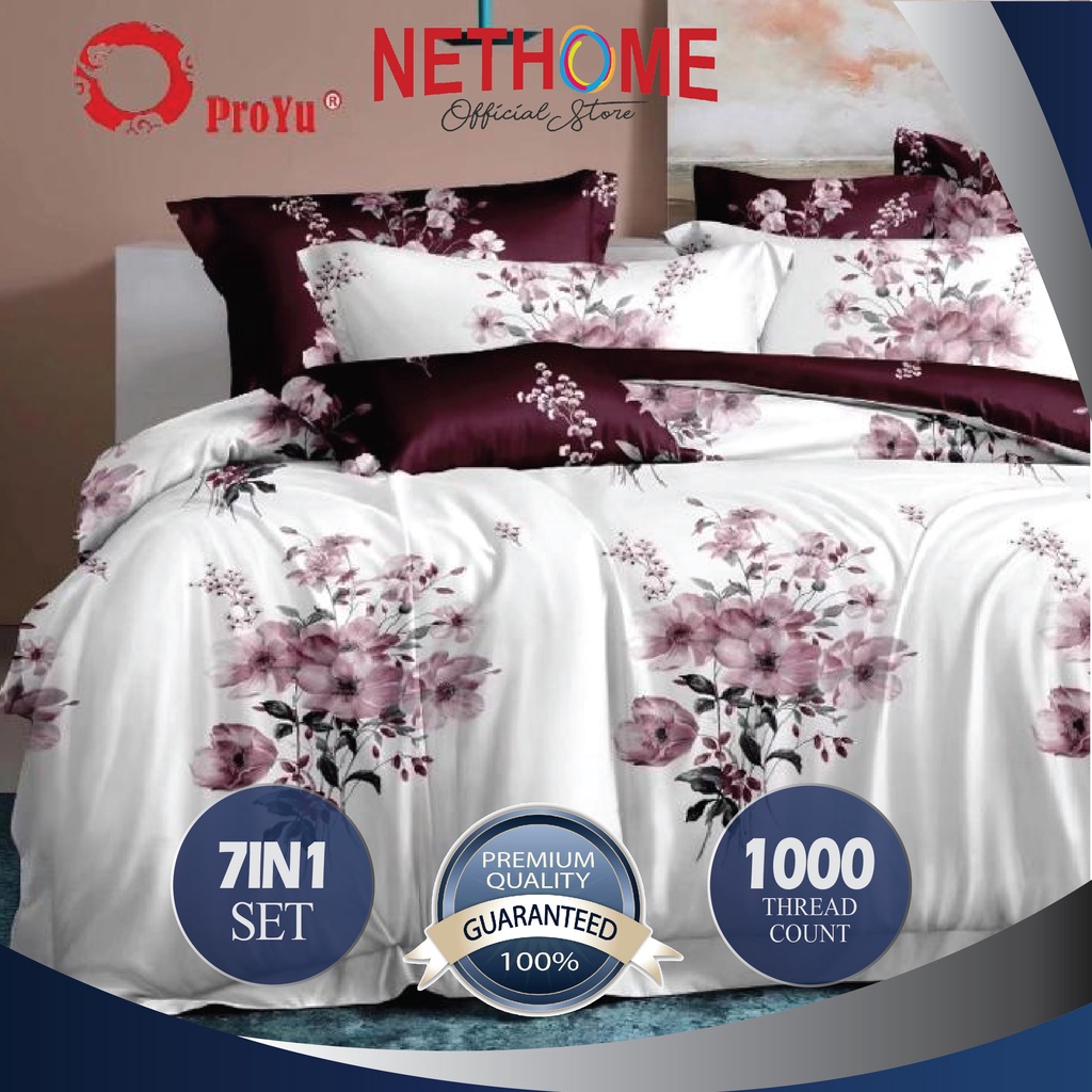 EXCLUSIVE CADAR 5D (7IN1) 100% COTTON 1000 THREAD SET CADAR COMFORTER ...