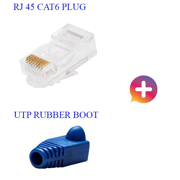 RJ Cat6 Plug + Utp Rubber Boot | Shopee Malaysia