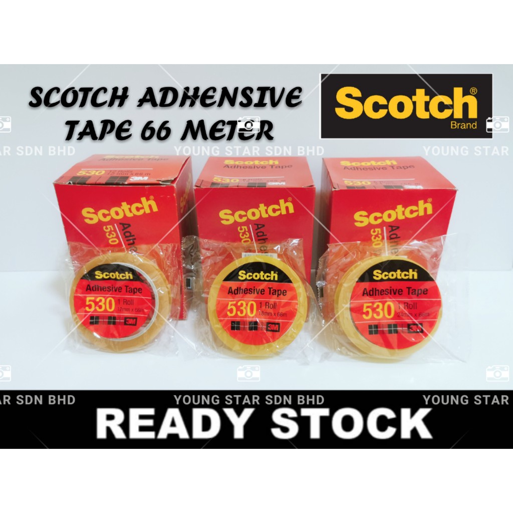 3M Scotch 530 Adhesive Tape ( 66m ) price as single pcs | Shopee Malaysia