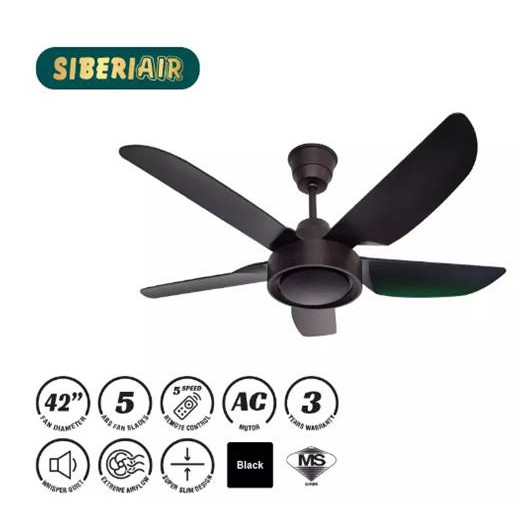 SIBERIAIR 42"/56" SA42/SA56 5 Blade Ceiling Fan with Remote Control ...