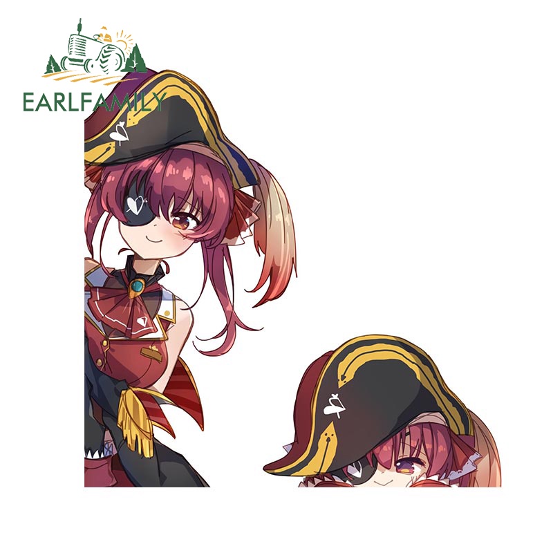 EARLFAMILY 13cm for Marine Hololive Car Stickers Sunscreen Anime Decals ...