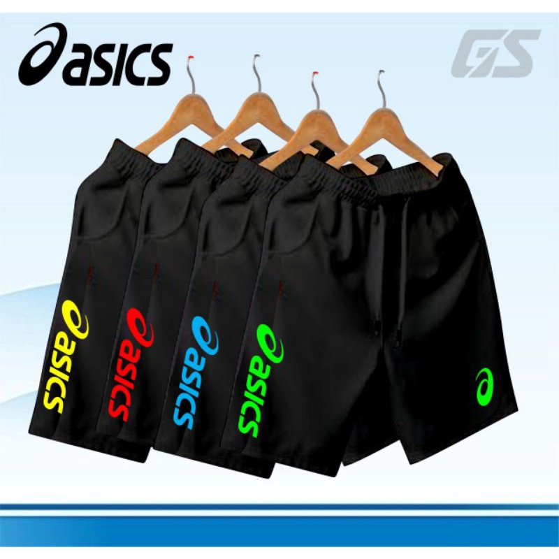 HITAM Asic volleyball pants, black elastic waist volleyball pants with ...