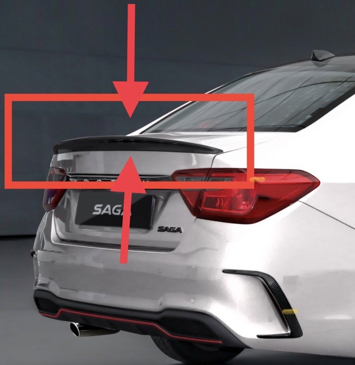 PROTON SAGA VVT REAR SPOILER USED / SECOND HAVE SCRATCH ORIGINAL REARY ...