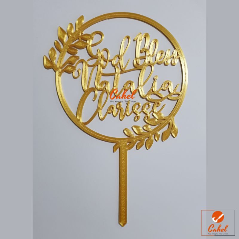 Christening Baptism Dedication Cake Topper Customized Personalized Cake ...