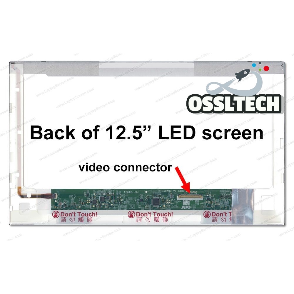 HP 2560p 2570p 12.5 Normal 40pin Laptop Replacement Screen LTN125AT02 ...