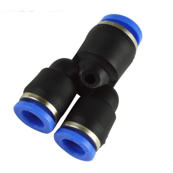 Pneumatic Y Connector Air Fitting Y Shape Connector Push In Push Lock ...