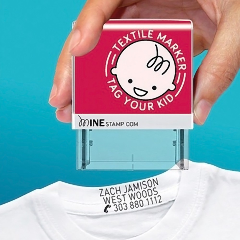 Cop Label Sendiri Stamp Waterproof Fabric Name Chop / Textile Pemanent ...