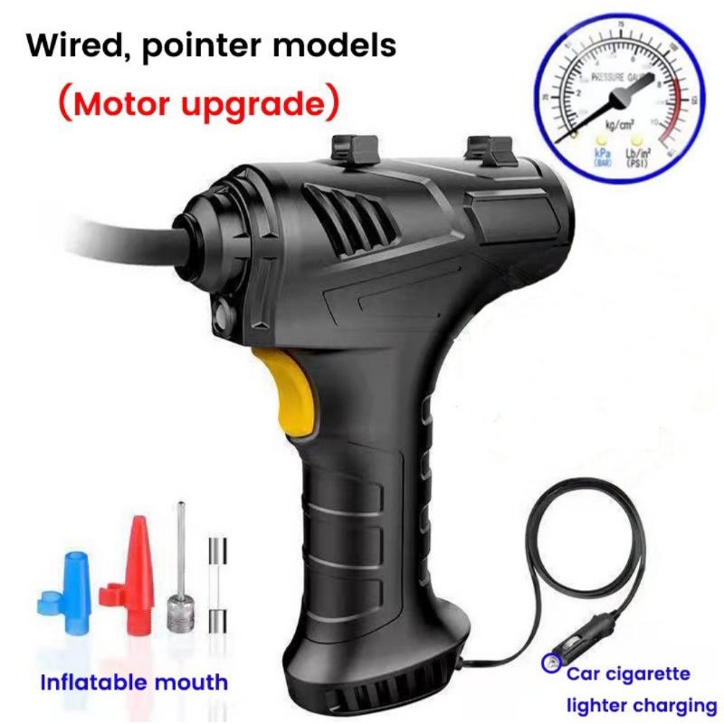 12V Tire Inflator Air Pump Hand Tool Portable Emergency Cordless ...