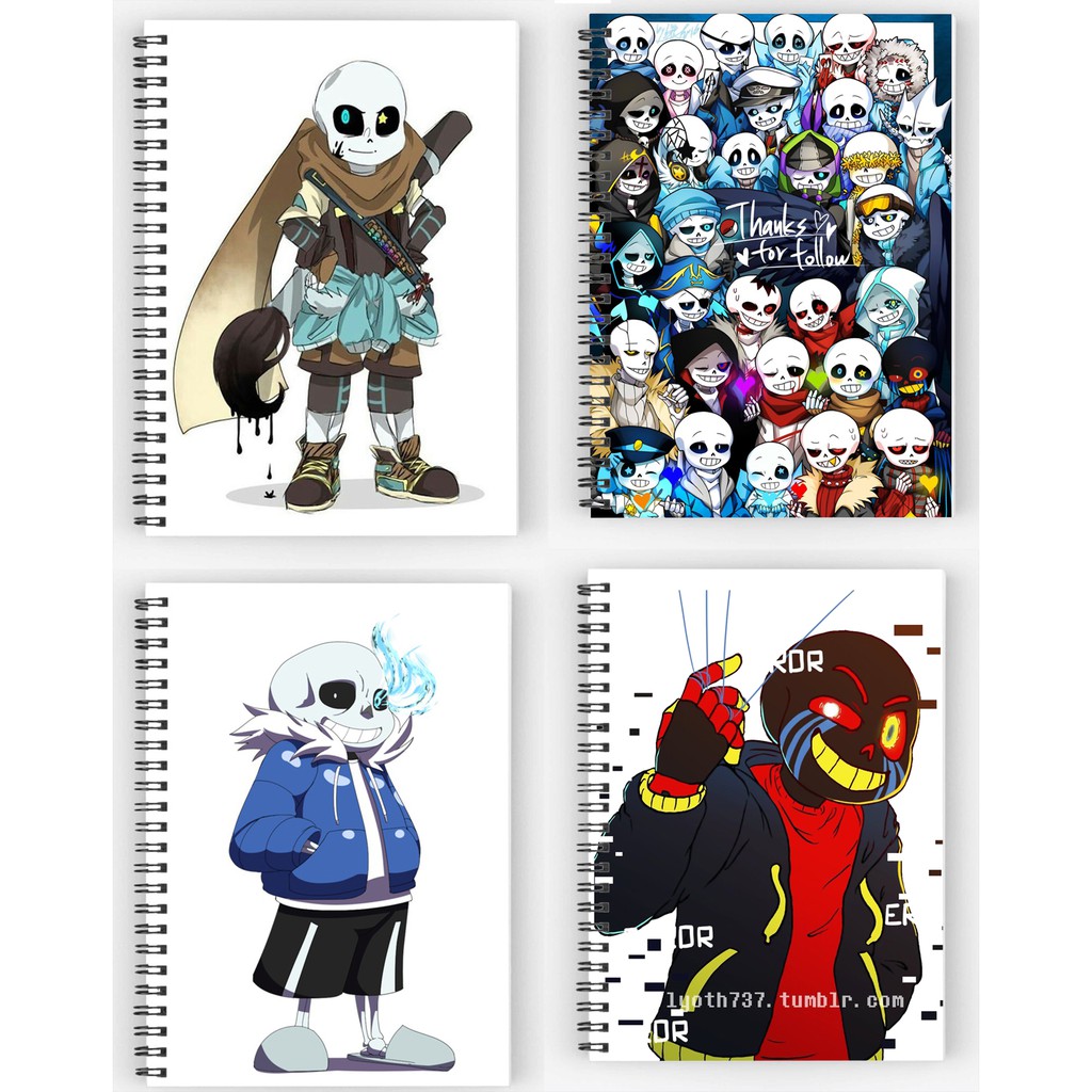 Notebook sans undertale ink sans error sans spiral bound notebook M1369 ...