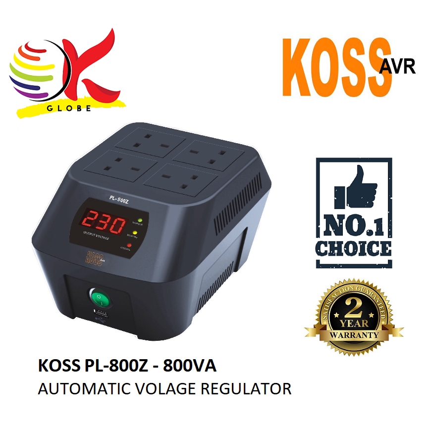KOSS ACTIVA PL-800Z 800VA / PL-1000Z 1000VA AVR AUTOMATIC VOLTAGE ...