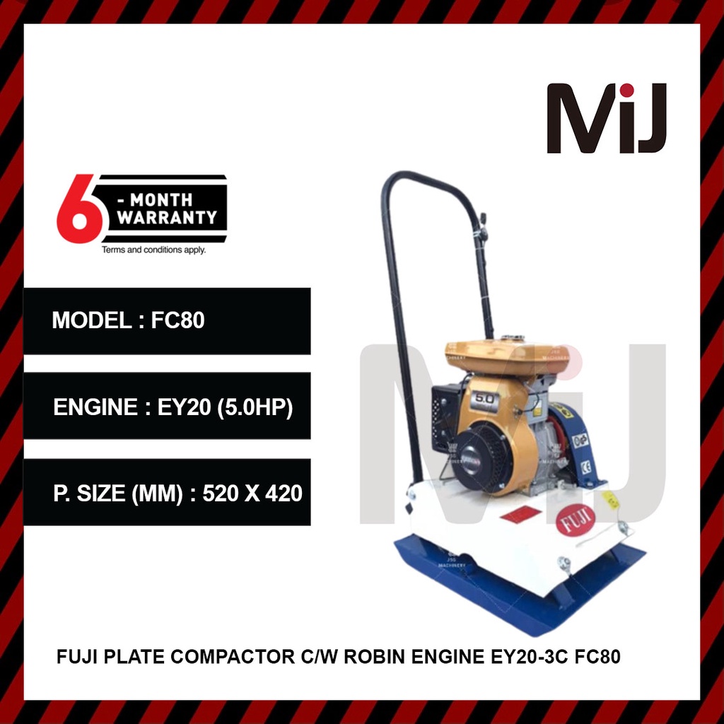 FUJI PLATE COMPACTOR C/W ROBIN ENGINE EY20-3C FC80 | Shopee Malaysia
