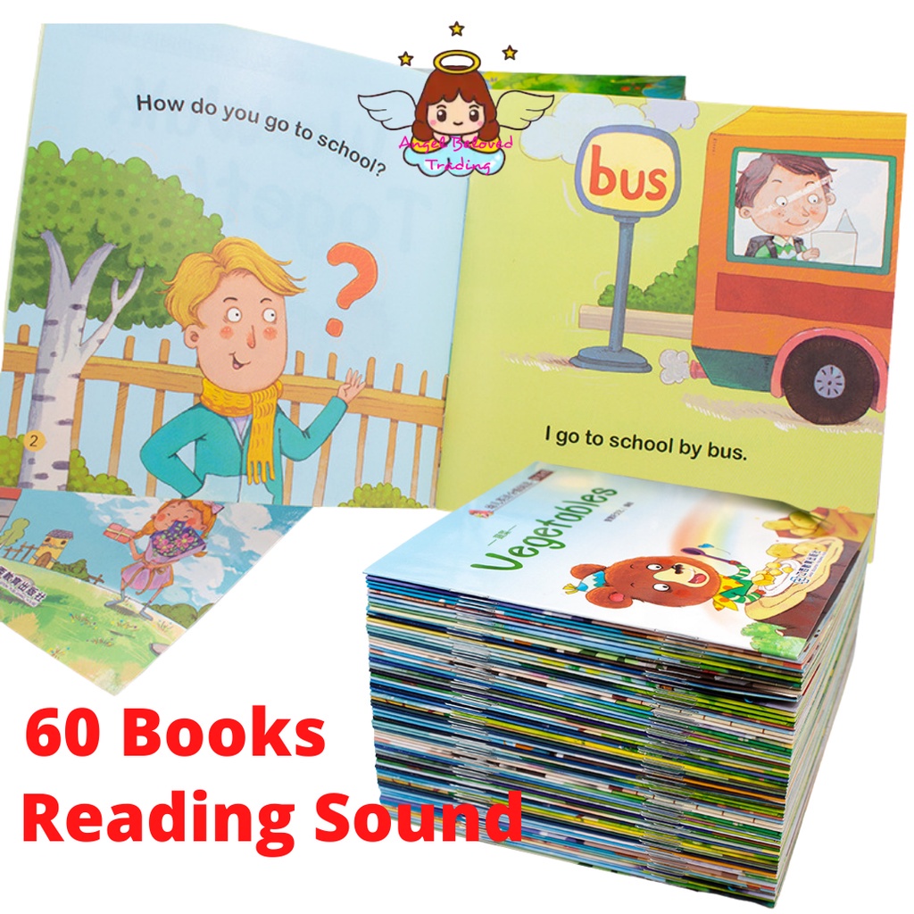(60 Books Per Set) Kids Early Learning Story Books Full Color Coated ...
