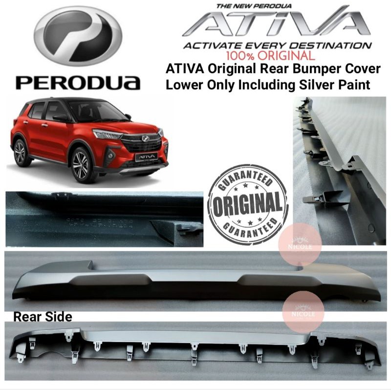 Perodua Ativa Original Rear Bumper Cover Lower Only Including Silver ...