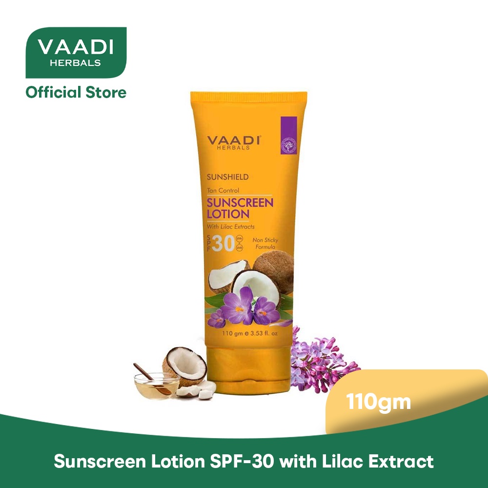 VAADI HERBALS Sunscreen Lotion SPF-30 with Lilac Extract Provide ...