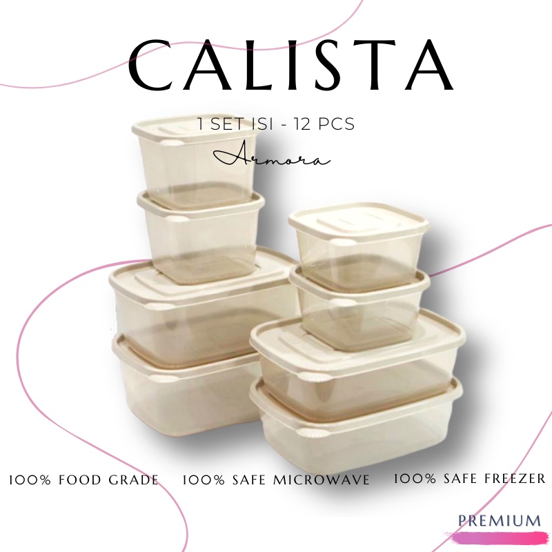 Food CONTAINER CALISTA RUMOI PREMIUM SOFT Color 1 SET Of 12PCS ...