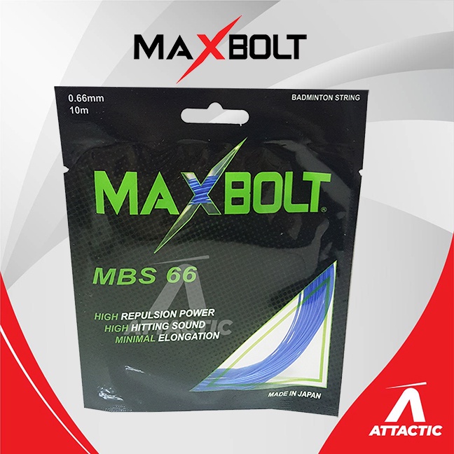 Maxbolt MBS 66 MBS66 Badminton String Tali (0.66mm) High Repulsion ...