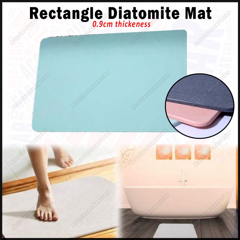 Rectangle Diatomite Mud Bathroom Mat Floor Mat Alas Kaki Lapik Kaki ...