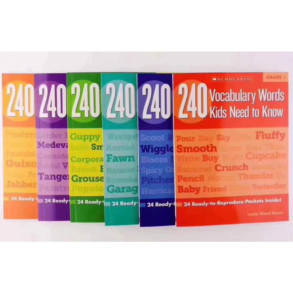 [READY STOCK][6 Books] Scholastic 240 Vocabulary Words Kids Need to ...