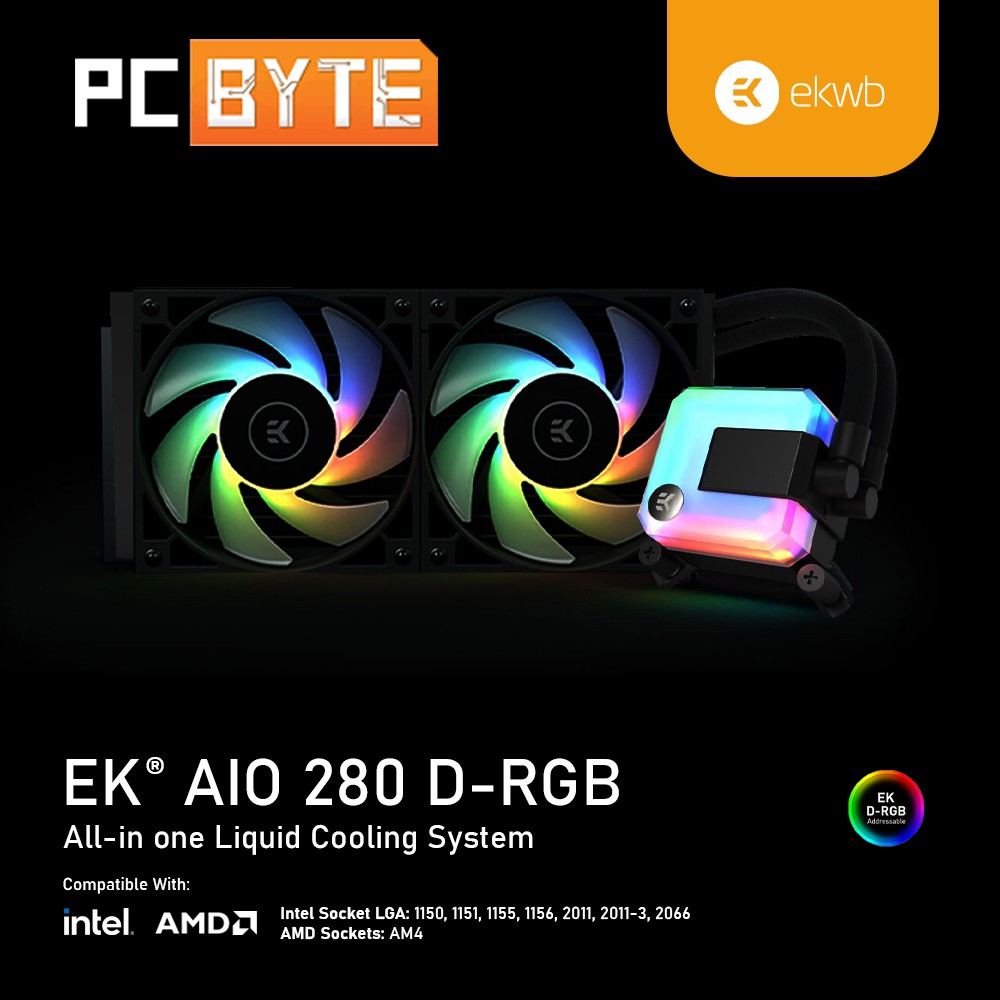 EKWB EK-AIO 280 D-RGB All In One CPU Liquid Cooler (280mm) | Shopee ...