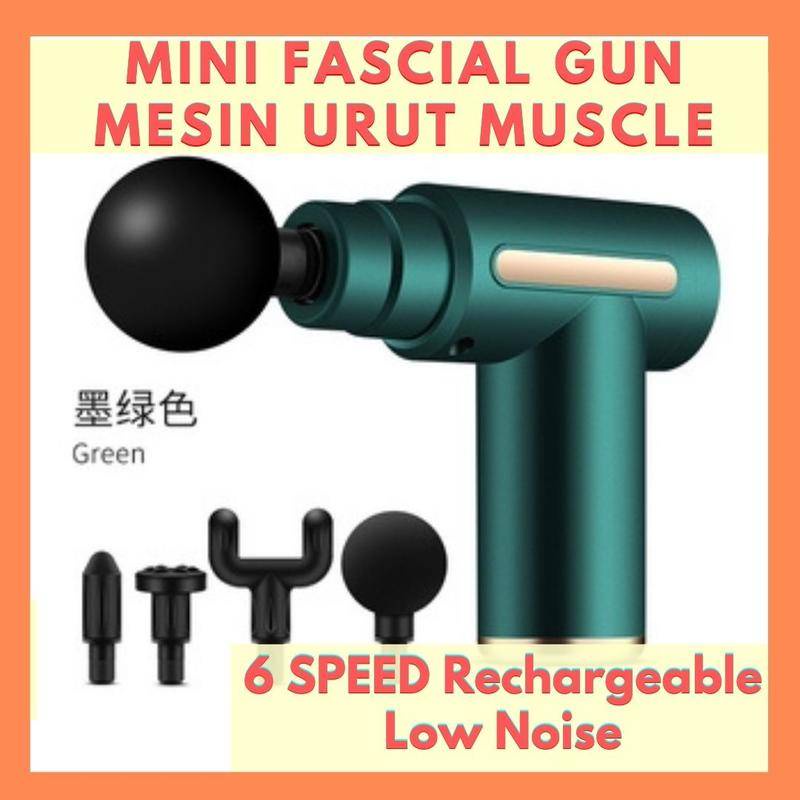 Mesin Urut Mini Muscle Massage Gun Portable Silent Fascial Massager ...