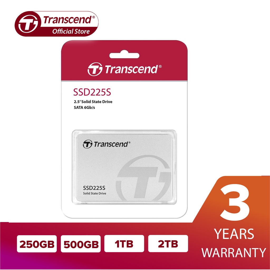 Transcend SSD225S 2.5" SSD SATA III 3D NAND (250GB/500GB/1TB /2TB ...