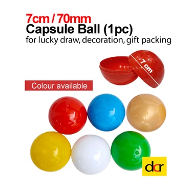 70mm 7cm Solid Color Empty Capsules Ball Plastic Lucky Draw Ball Gacha ...