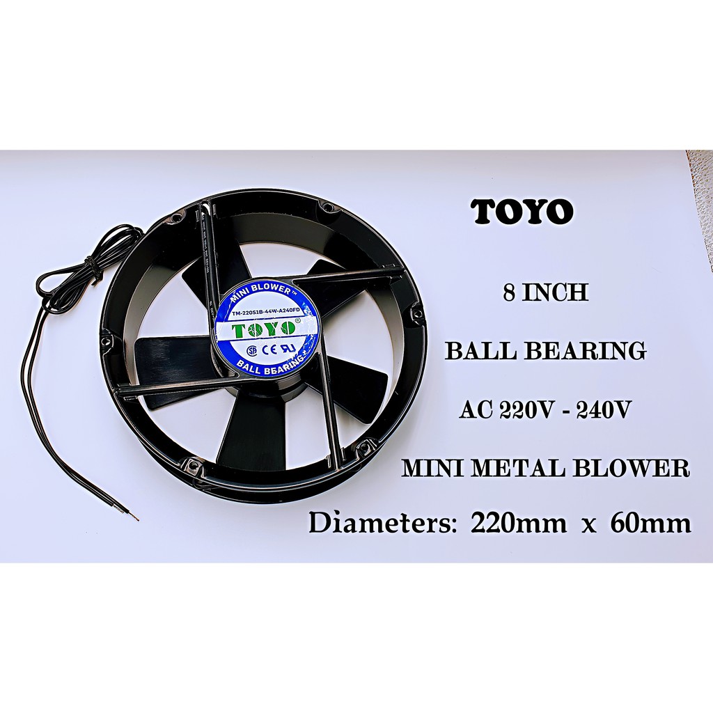 TOYO 4'/ 6'/ 8' Axial Fan with Ball Bearing TM-120S1B-18W-A240D | Shopee Malaysia