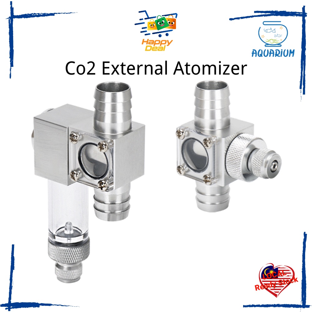 Happydeal Aquarium Co2 External Inline Diffuser Atomizer Aquarium