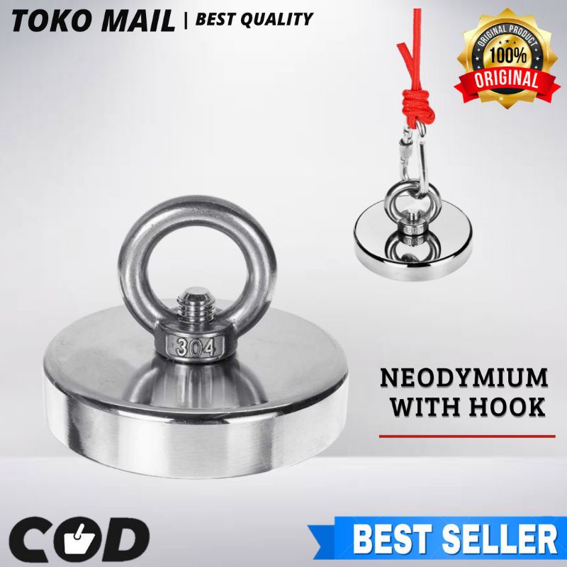Round Neodymium Magnet Super Strong Magnet Lifting Weights Fishing ...