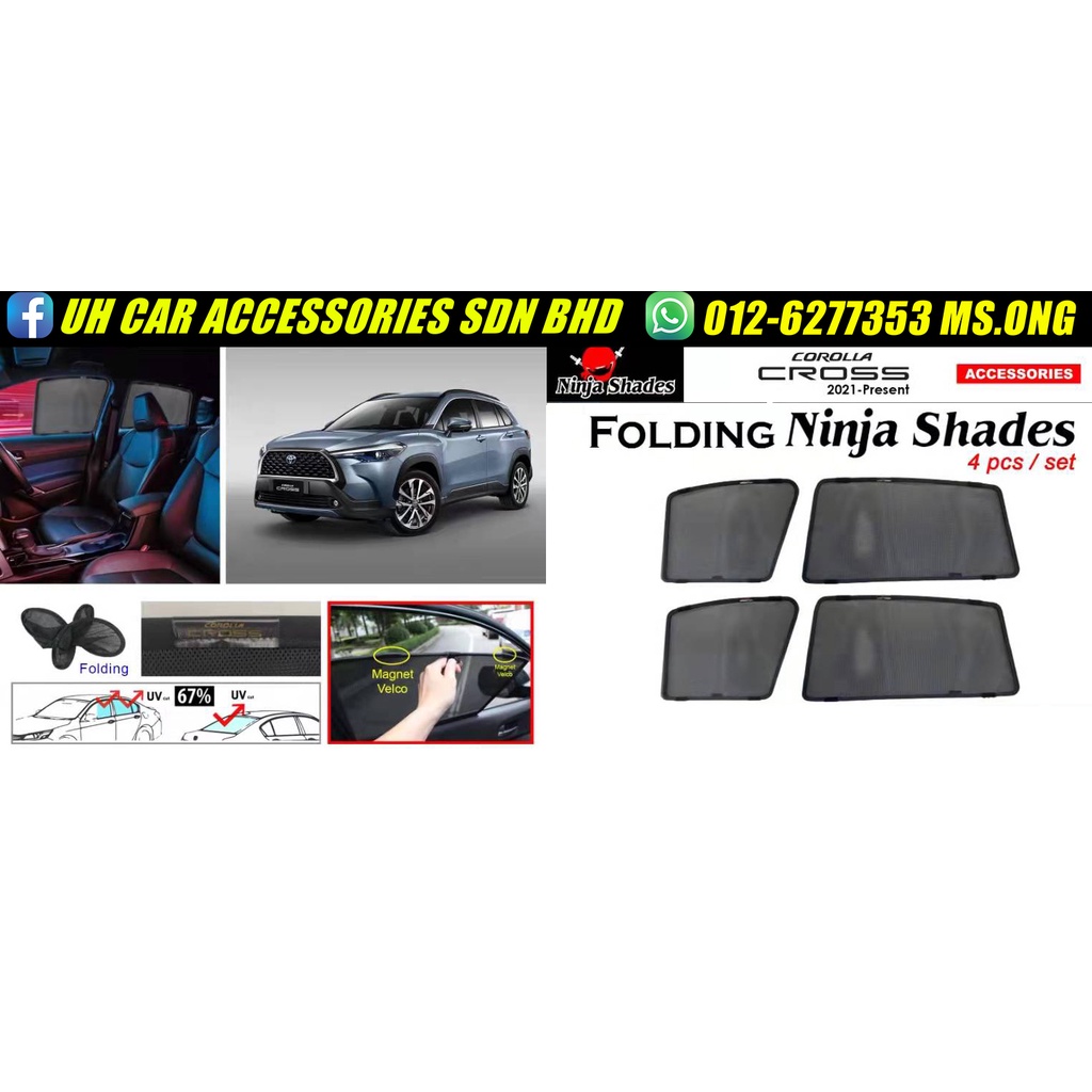 Toyota Corolla Cross 2021 Ninja Sun Shade Window Shade Shades | Shopee ...
