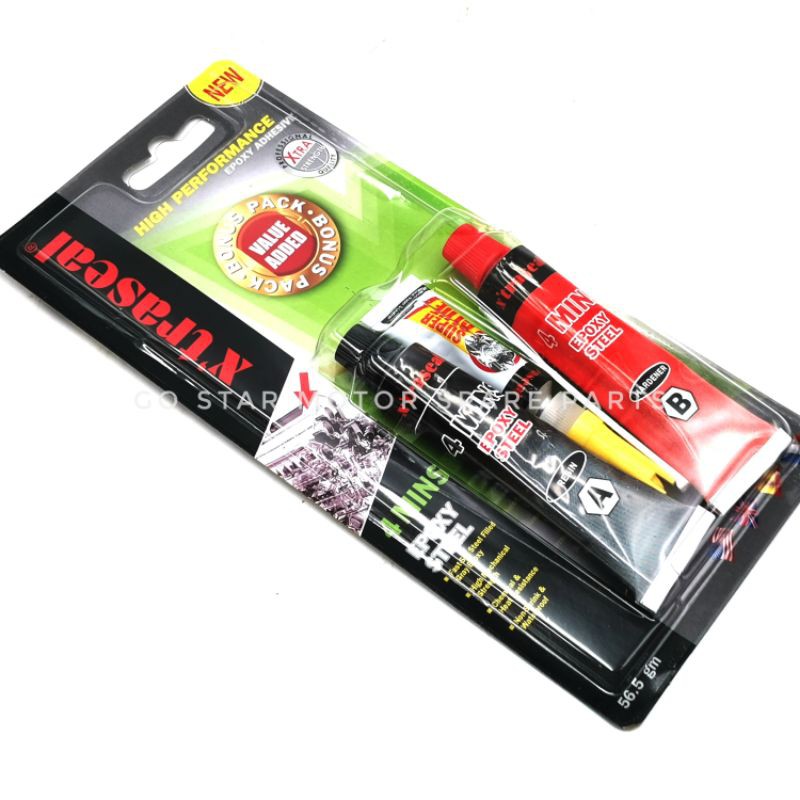 XTRASEAL 4 MINS EPOXY STEEL GAM BESI 56.5GM X'TRASEAL X TRASEAL ...