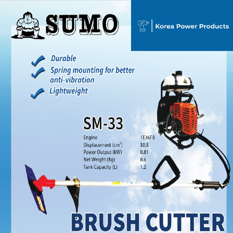 SUMO KING SM33 / SM-33 BRUSH CUTTER (SUPER DURABLE, 1 YEAR WARRANTY ...