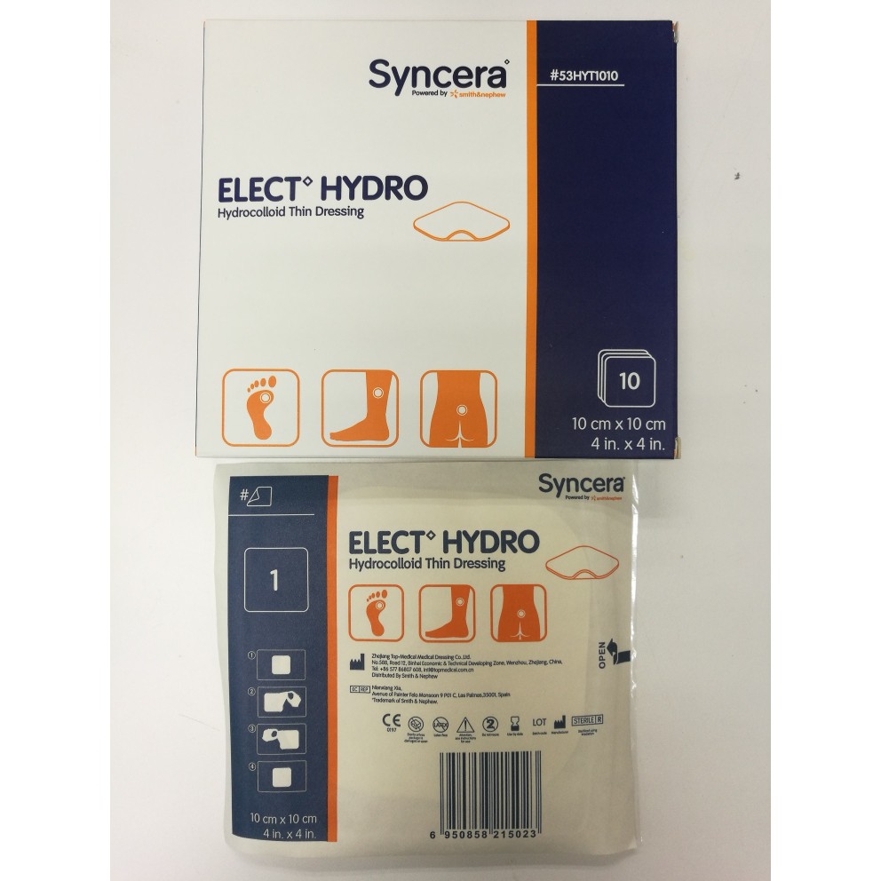 SYNCERA ELECT HYDRO THIN 10X10CM 10PCS HYDROCOLLOID DRESSING (EXP 06/ ...