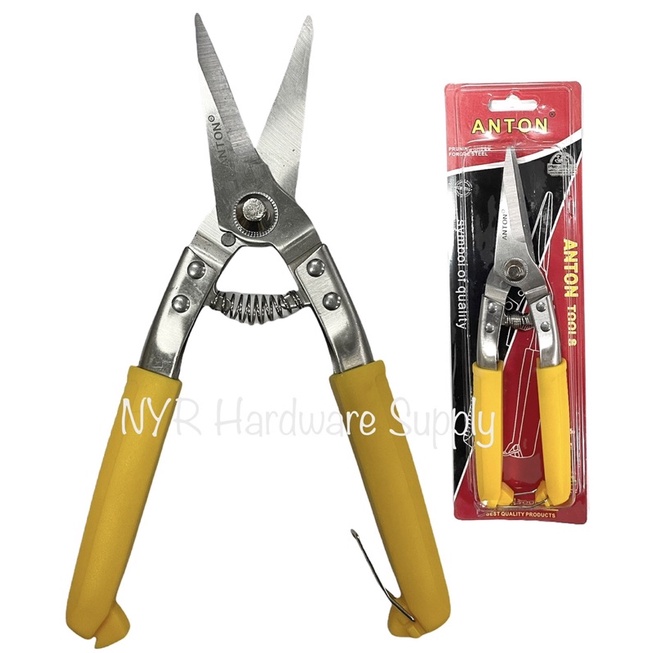 Anton Stainless Steel Pruning Shear With Spring / Plate Cutter Scissor ...