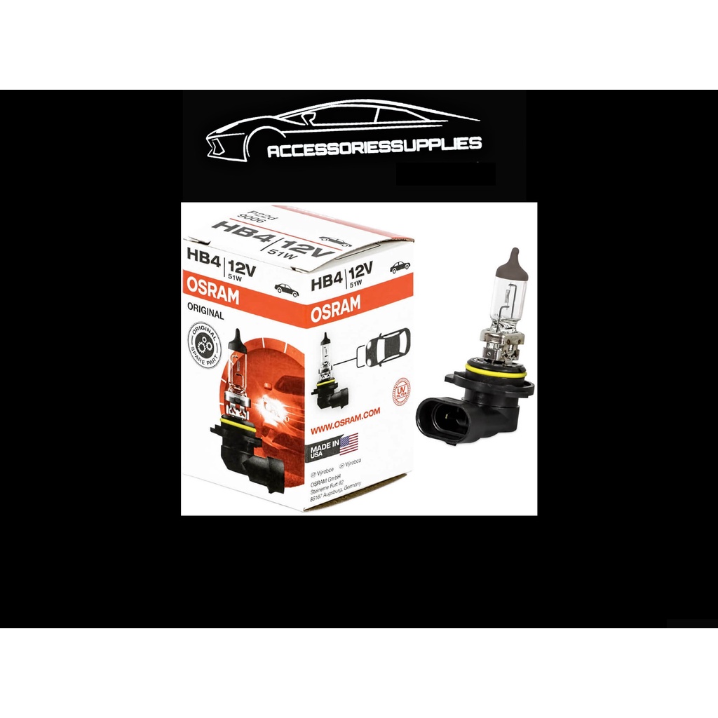 Original Osram HB4/9006 12V 60/55W Halogen Light Car Bulb | Shopee Malaysia