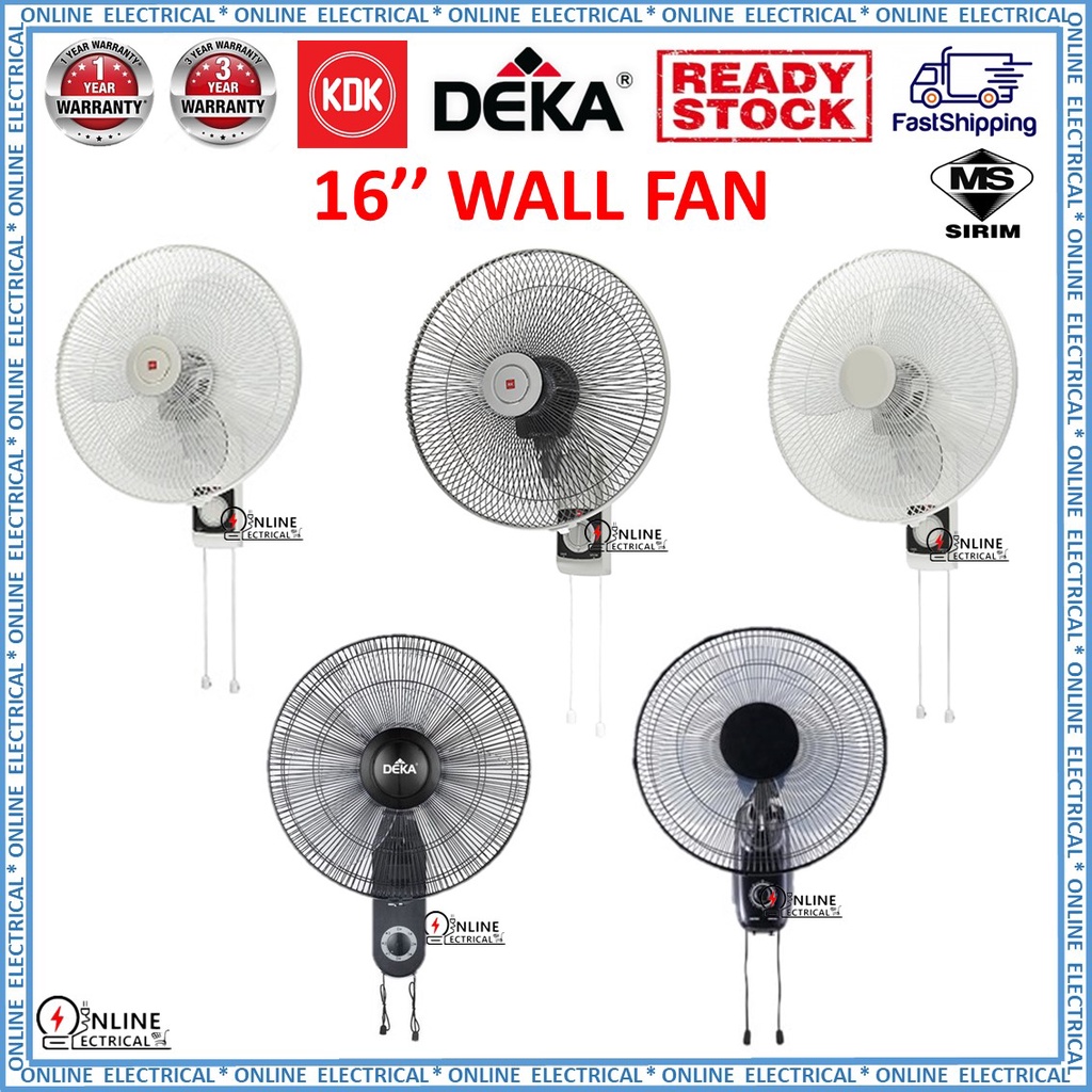 WALL FAN / AUTO FAN 16'' - KDK / DEKA / DESIGNER / EURO | Shopee Malaysia