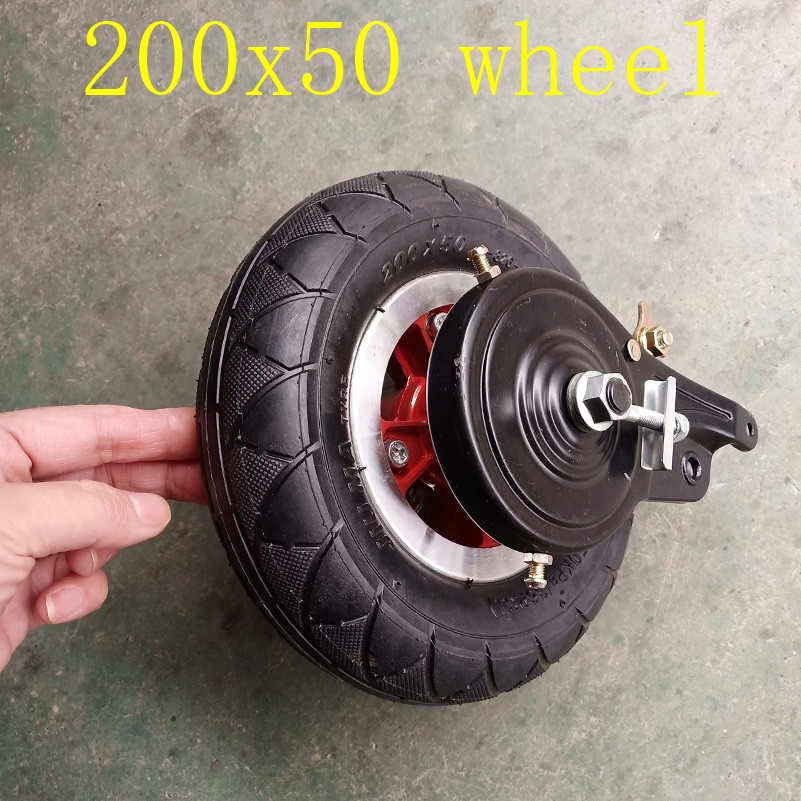 200X50 Tire Motor 8 Inch Rear Wheel Conversion Kit Belt Hub Motor Razor E100, E150, E200 Dune ...