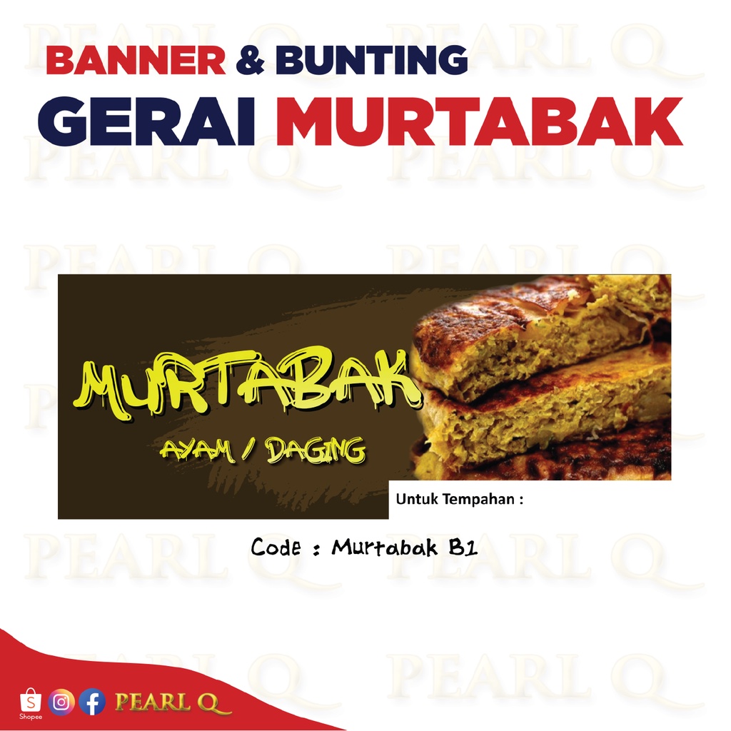 Banner Gerai Makanan Murtabak Pasar Malam Bunting Nasi Lemak Teh Ais ...