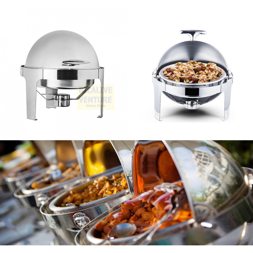 S/S Round Top Buffet | Round Chafing Dish Food Pan | Bekas Lauk | Bekas ...