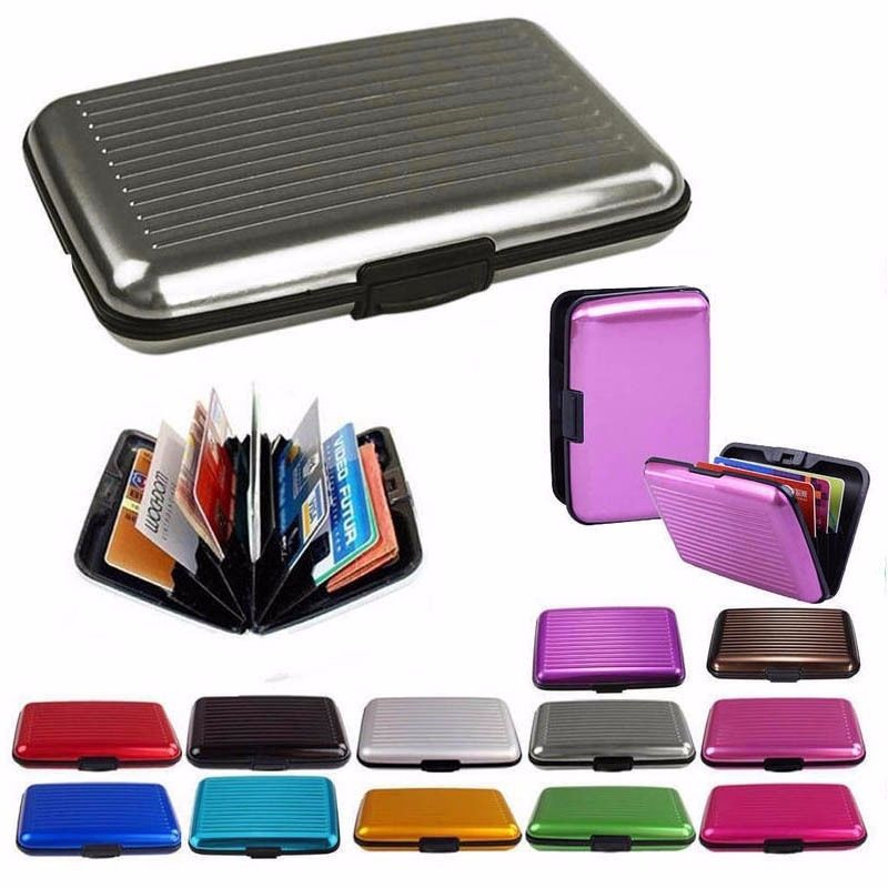 Multi-style RFID Scan Protected Aluminium Wallet Security Wallet Bank ...