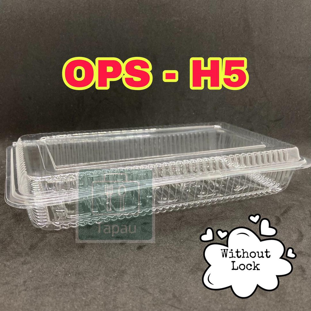 TAPAU - (100pcs±) OPS - H5 BENXON Plastic Tray Bakery Disposable ...