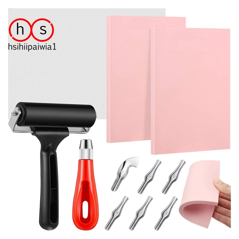 Rubber Stamp Making Kit,Block Printing Tool Kit,Linoleum Cutter ...