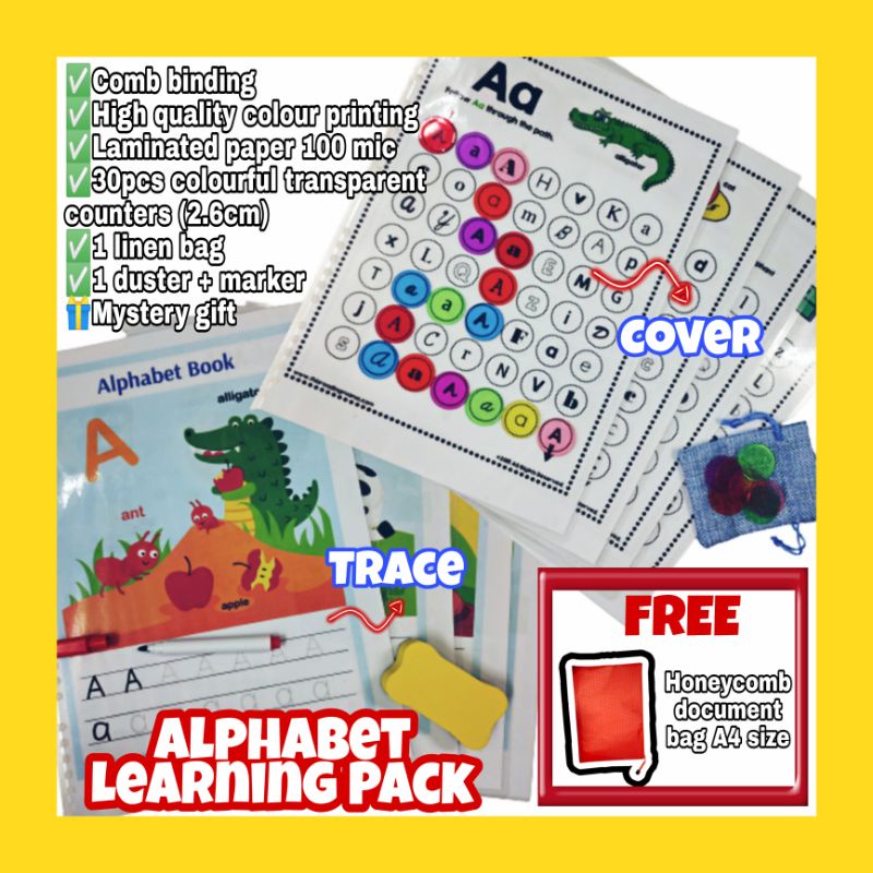 [Hard Copy] Alphabets / Letters A to Z Learning Pack Writing Tracing ...