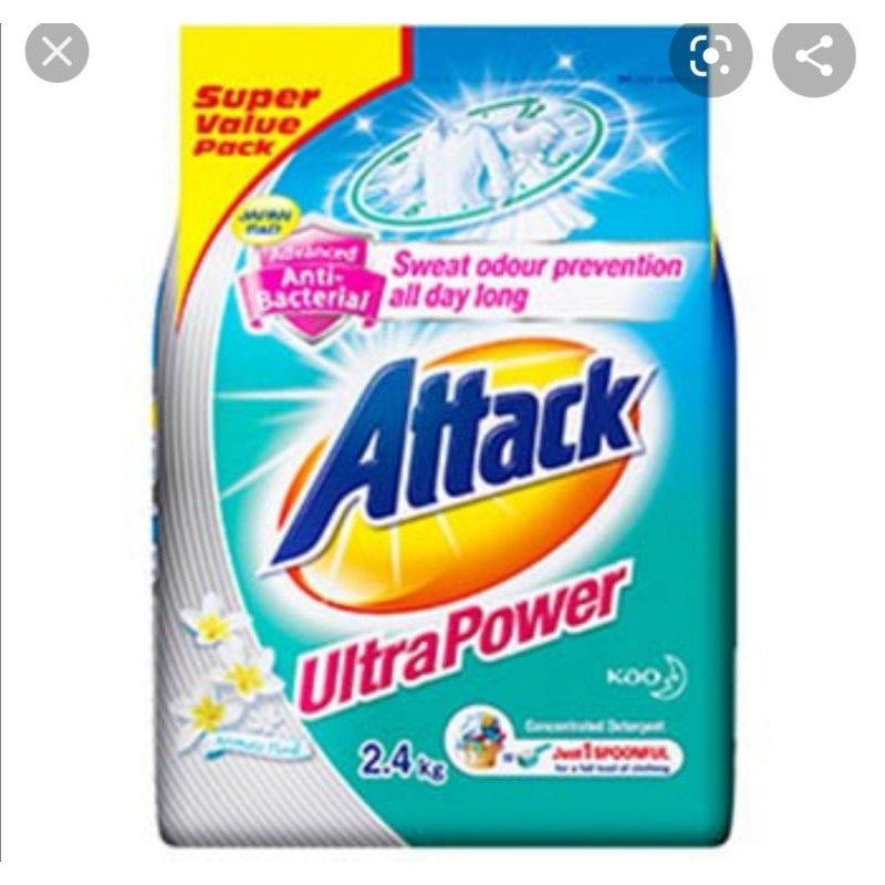 Attack Genuine Regular Laundry Powder 【2.4kg】 | Shopee Malaysia